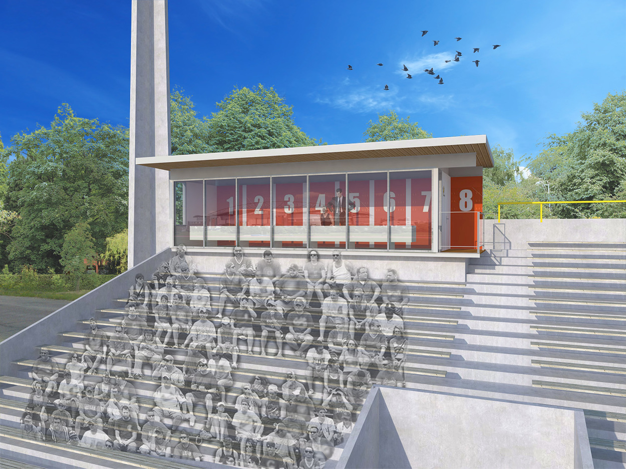 Athletics Manitoba Timing Booth - 1x1 architecture