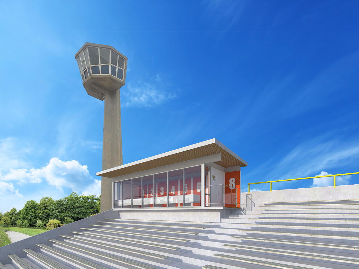 Athletics Manitoba Timing Booth - 1x1 architecture