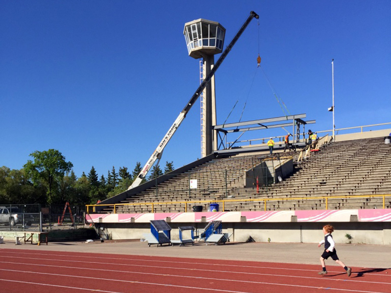 Athletics Manitoba Timing Booth - 1x1 architecture